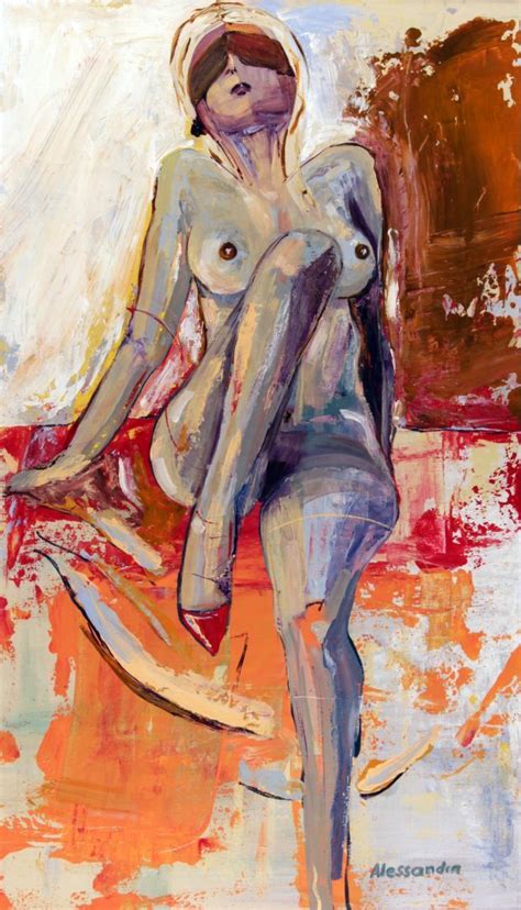 Female Nude by Alessandra Körper Modern art Gesicht Spontan von