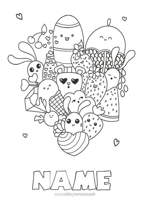 Coloring Page No 105 Cute Kawaii
