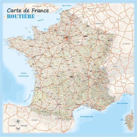 Carte de France routière Vacances Arts Guides Voyages