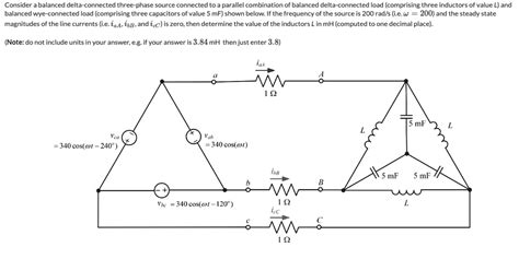 SOLVED Consider A Balanced Delta Connected Three Phase Source