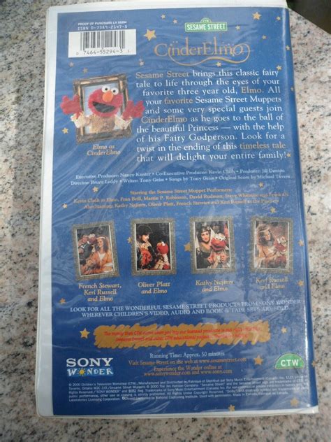 Sesame Street CinderElmo VHS Video Tape 2000 Clam Shell Jim Henson