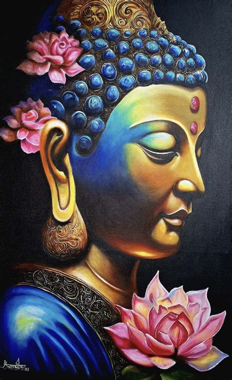 Pin By Satinder Ahuja On To Do In Buddha Painting Canvas Buddha
