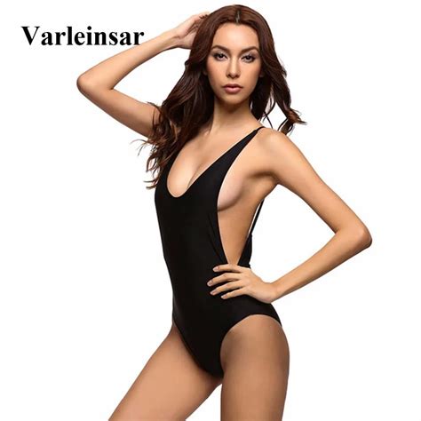 New Sexy Low Back Swim Suit For Women Swimwear One Piece Swimsuit
