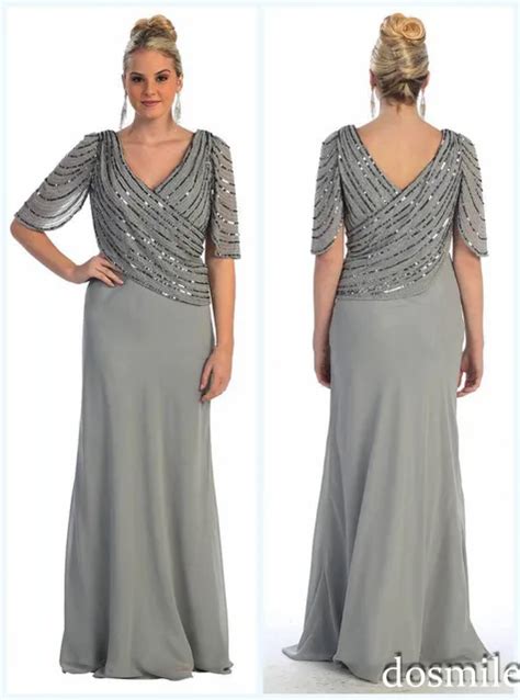 2017 Spring New Arrival Plus Size Sequins Chiffon Mother Of The Bride