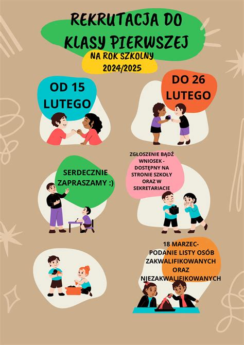 Rekrutacja do klasy pierwszej 2024 25 SZKOŁA PODSTAWOWA NR 2 im