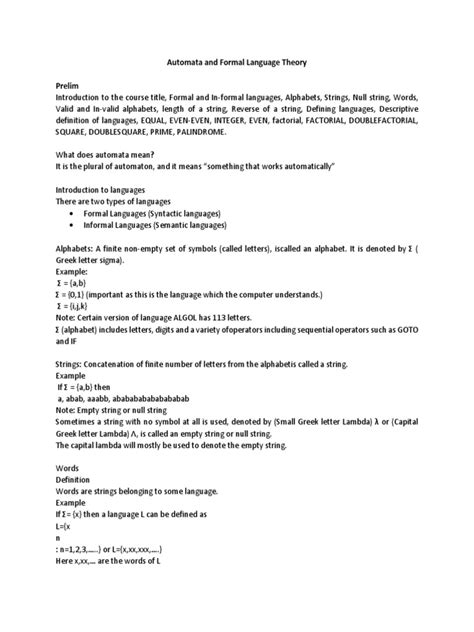 automata and formal language theory pdf string computer science formalism deductive