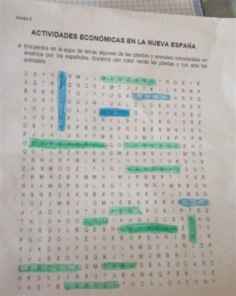 ACTIVIDADES ECONÓMICAS EN LA NUEVA ESPAÑA Encuentra en la sopa de
