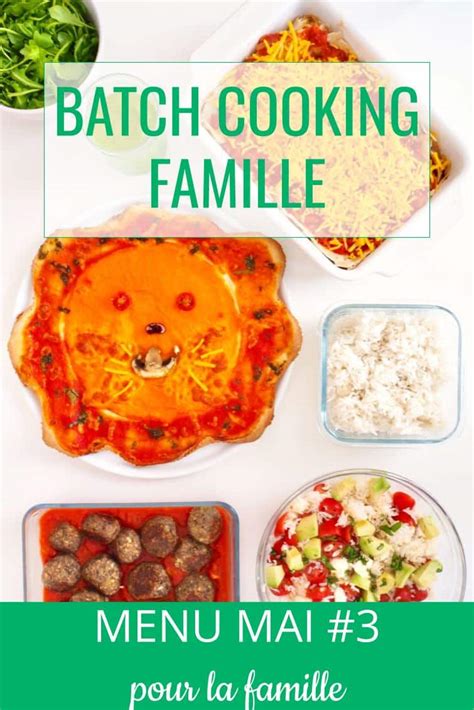 Batch cooking Mai 3 pour la famille Cuisinez pour bébé