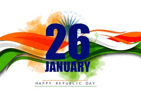 Premium Vector Indian Republic Day Concept With Text 26 January