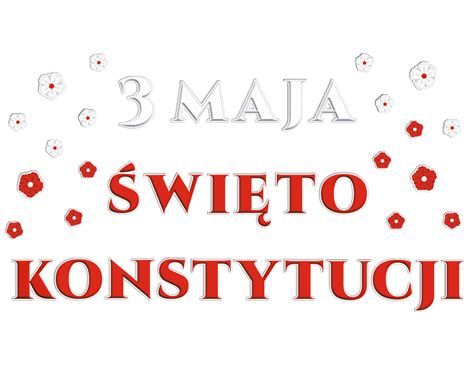 Dekoracja napis 3 MAJA ŚWIĘTO KONSTYTUCJI duże wycięte litery