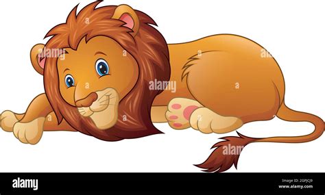 Vector Illustration Of Cute Lion Cartoon Stock Vector Image Art Alamy