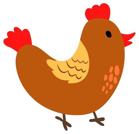 Premium Vector Cute Hand Drawn Chicken White Background Isolate