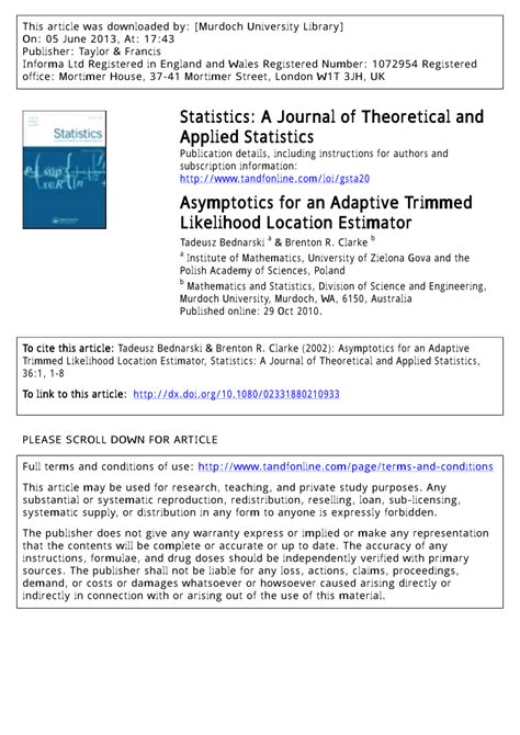 pdf asymptotics for an adaptive trimmed likelihood location estimator