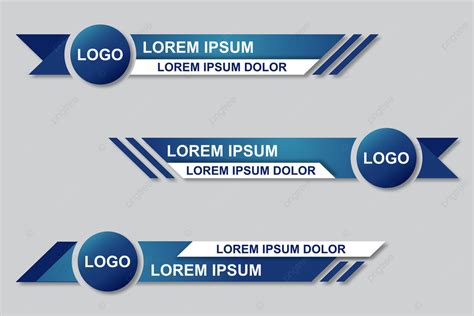 Modern Geometric Lower Third Banner Template Design Interface Lower