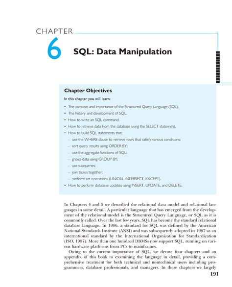 chapter 06 sql data manipulation chapter 6 sql data manipulation chapter objectives in this