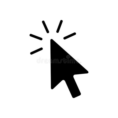 Click Mouse Icon In Transparent Style Pointer Vector Illustration On