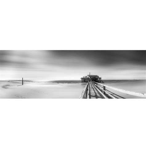 Strand Von Sankt Peter Ording An Der Nordsee Mit Pfahlbauten Fine Art