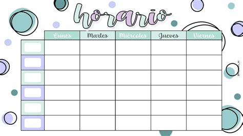 Horario Escolar Pastel M Notes Ec UDocz
