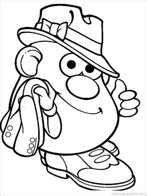 Mr Potato Head Parts Cut Out Printables Sketch Coloring Page