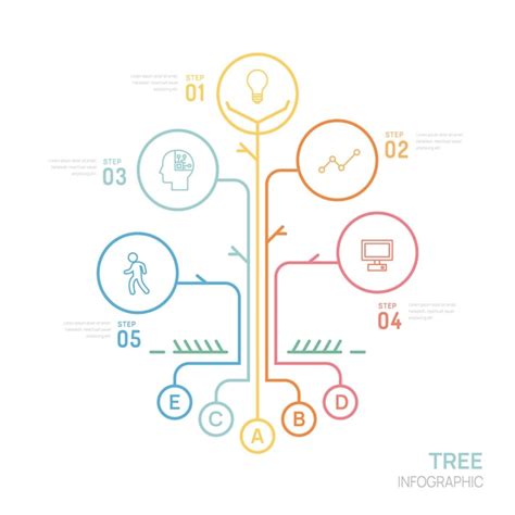 Premium Vector Infographic Tree Diagram Template For Business