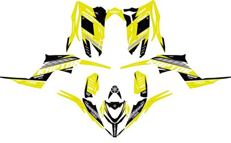 Kit déco Yamaha YFM 700 Raptor Anniversaire Jaune Kitdeco moto fr