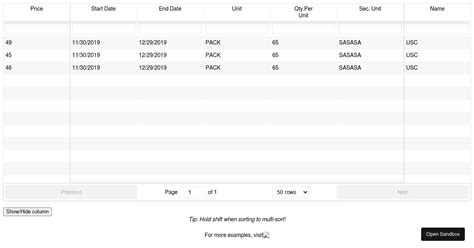 React Table Fixed Columns Codesandbox