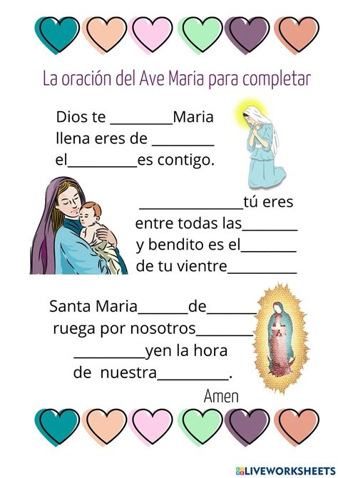 Ave maría interactive activity