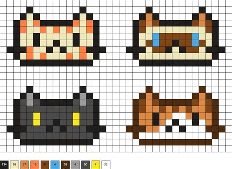 Cat Perler Beads Over Free Patterns Pixel Art Pattern Perler