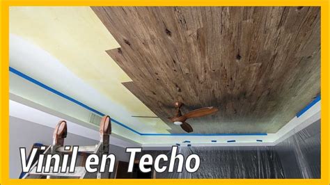 Instalación de Vinil imitación madera en techo YouTube