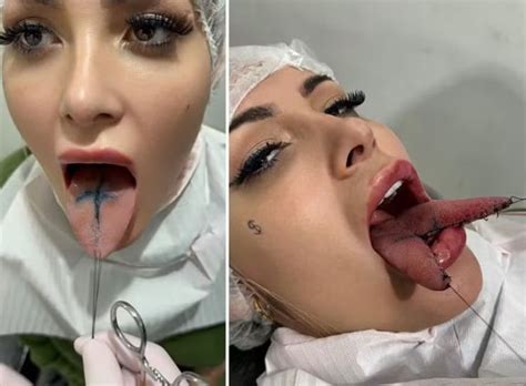 Andressa Urach faz procedimento exótico na língua e choca web não tem