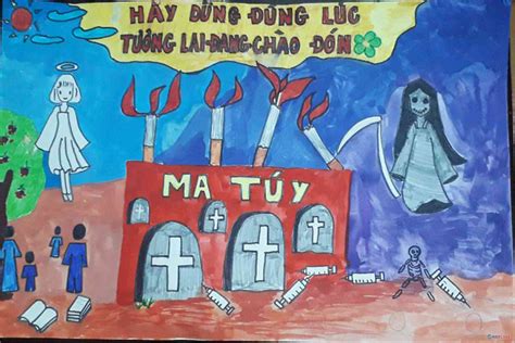 Hướng dẫn Vẽ tranh phòng chống ma túy đơn giản cho mọi người