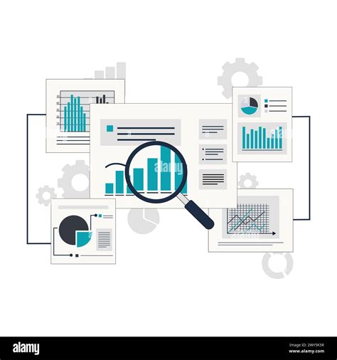 Data Analytics Information And Monitoring Vector Illustration Data