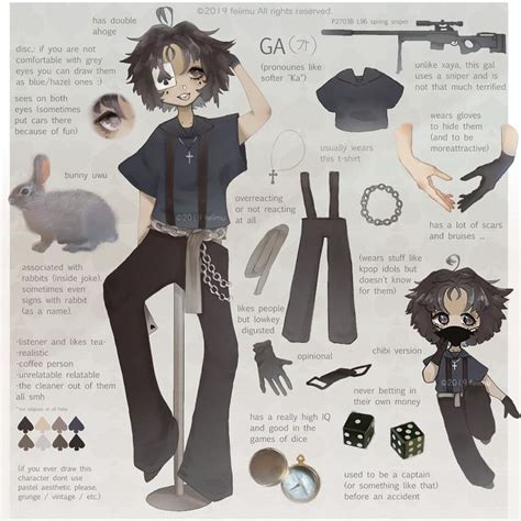 Original Character Reference Sheet By Feiimu Character Reference