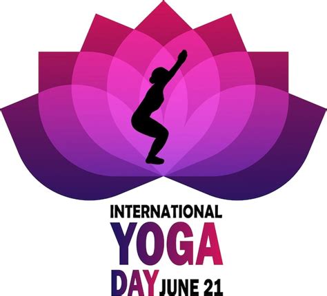 Dia Internacional Del Yoga Vector Premium