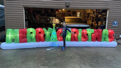 20ft Merry Christmas Inflatable YouTube