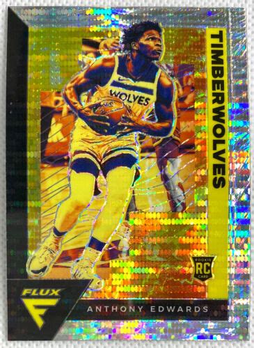 2020 21 Panini Flux Anthony Edwards Rookie Silver Pulsar Prizm Card RC
