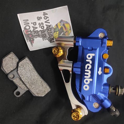 Jual PAKET KALIPER MONOBLOK 4 PISTON BREKET HONDA WAVE BREKET HONDA