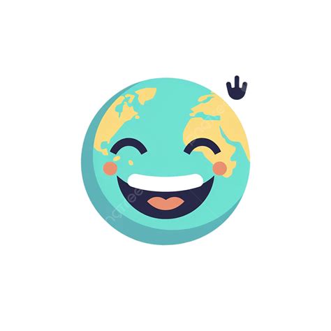 Día De La Sonrisa Mundial De Dibujos Animados De La Tierra PNG Hombre