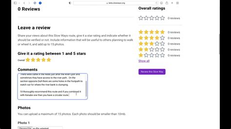 How To Add A Route Review To Slow Ways YouTube