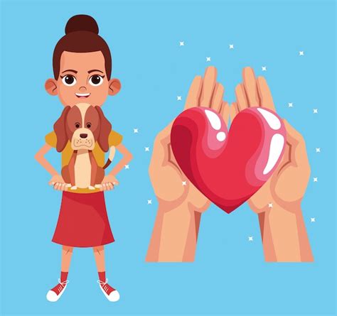Dibujos animados de caridad donación de niños Vector Premium