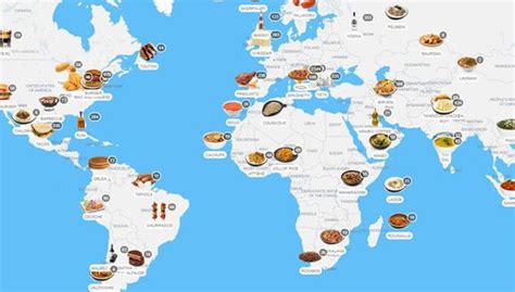 Con este mapa conocerás lo mejor de la gastronomía de cada país VAMOS