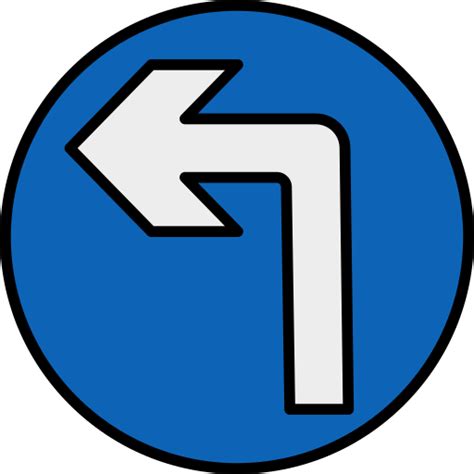 Turn Left Generic Outline Color Icon