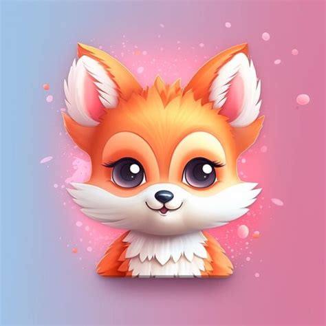 Zorro De Dibujos Animados Con Grandes Ojos Y Grandes Orejas En Un Fondo
