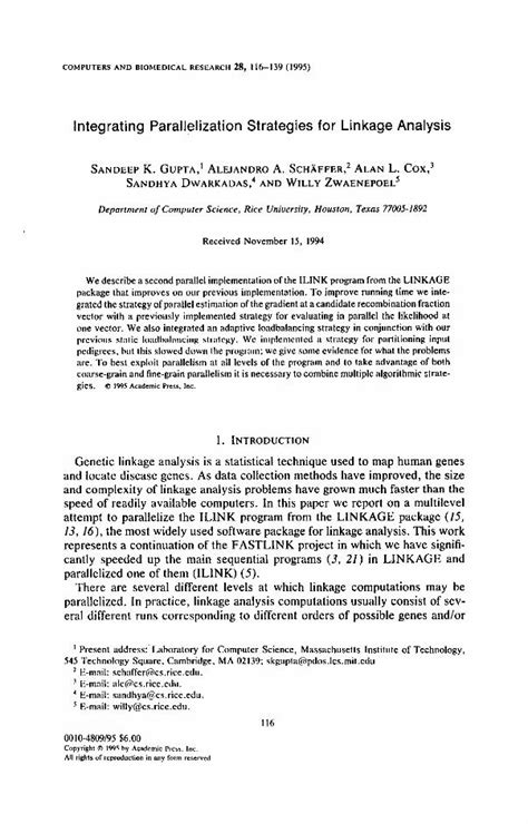 pdf integrating parallelization strategies for linkage analysis dokumen tips