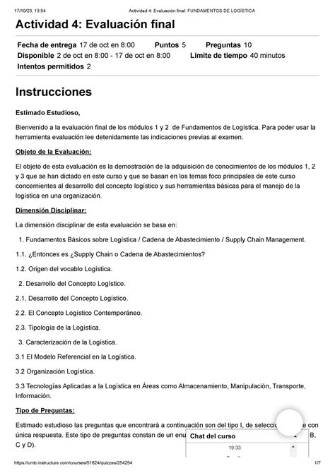 Actividad 4 Evaluación final Fundamentos DE Logística Actividad 4