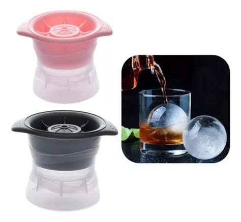 Kit 2 Forma Gelo Redonda Esférica Silicone Grande Bar Whisky