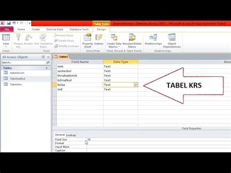 MICROSOFT VISUAL BASIC DESAIN TABEL KRS YouTube