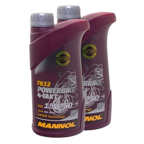 MANNOL Motoröl Powerbike 15W 50 API SM 2 X 1 Liter online im MVH 11 95