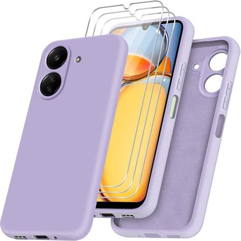 Coque pour Xiaomi Redmi 13C POCO C65 avec 3 Film Protection d écran en