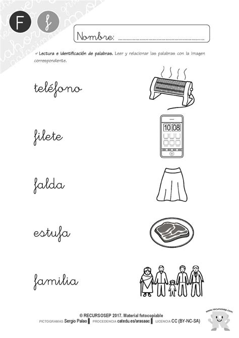 Actividades Con La Letra F Para Recortar